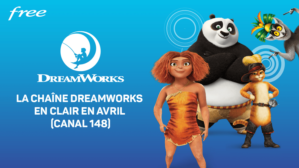 La chaîne DreamWorks en clair jusqu'au 30 avril 2025